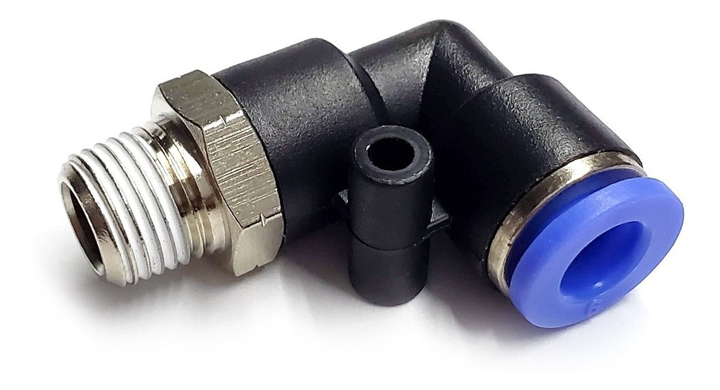 10 Pz De Conector/racor Rápido Neumático Codo 1/8 Npt X 6mm | Instrutek